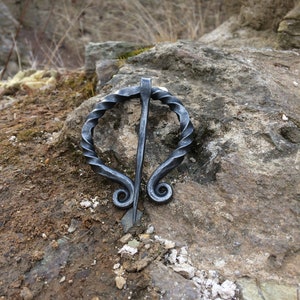 Handmade, Blacksmith, Forged, Steel, Iron, Brooch, Fibula, Medieval ...