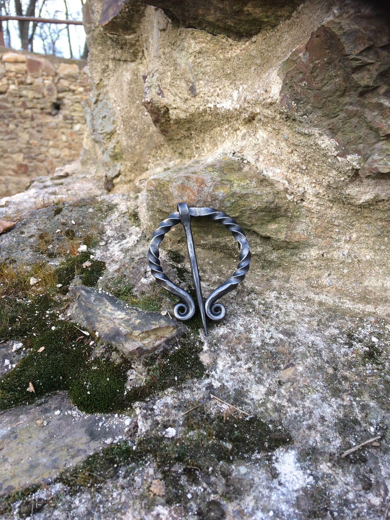 Handmade Blacksmith Forged Steel Iron Brooch Fibula | Etsy