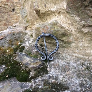 Handmade, Blacksmith, Forged, Steel, Iron, Brooch, Fibula, Medieval ...