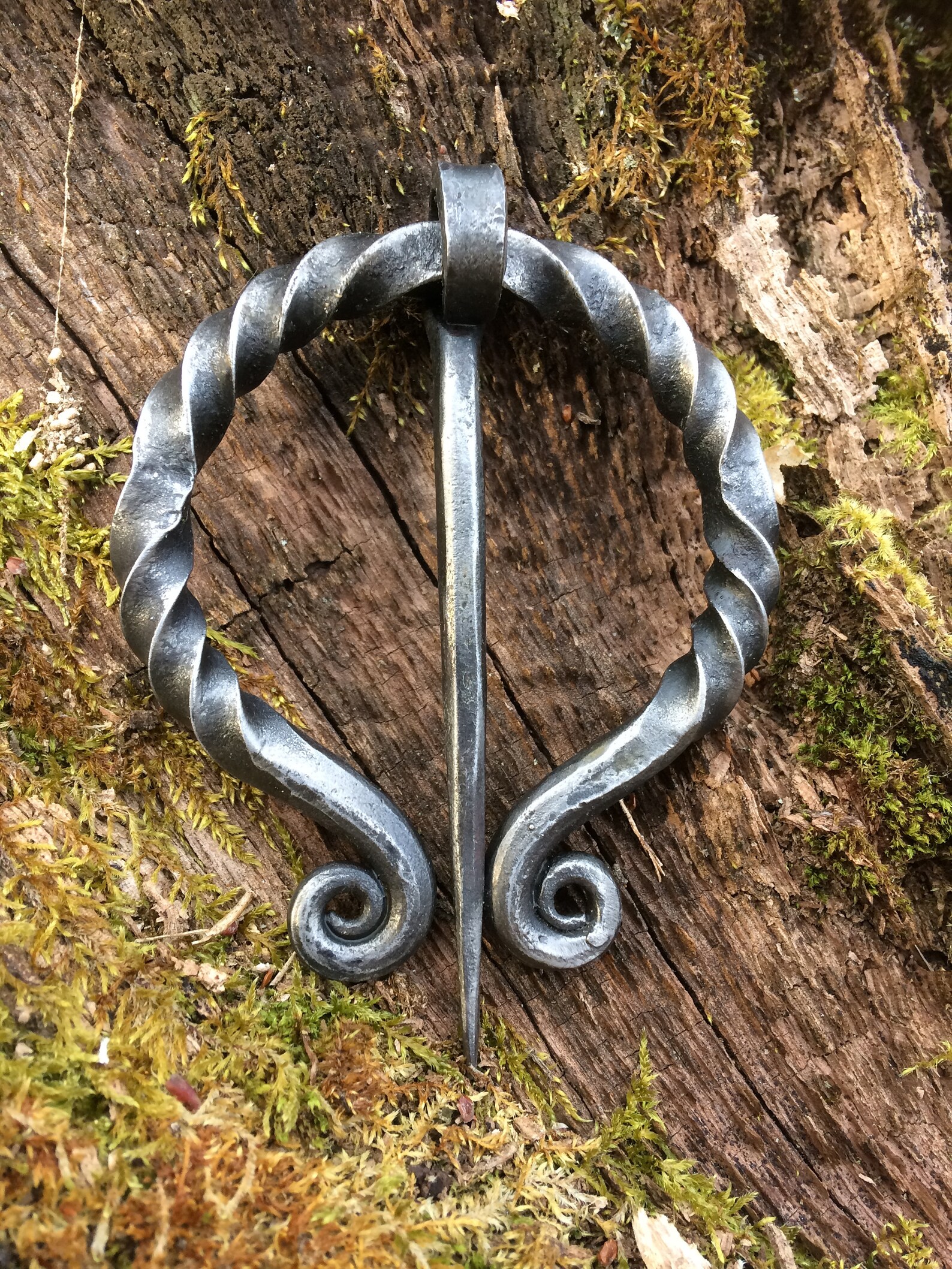 Handmade Blacksmith Forged Steel Iron Brooch Fibula | Etsy