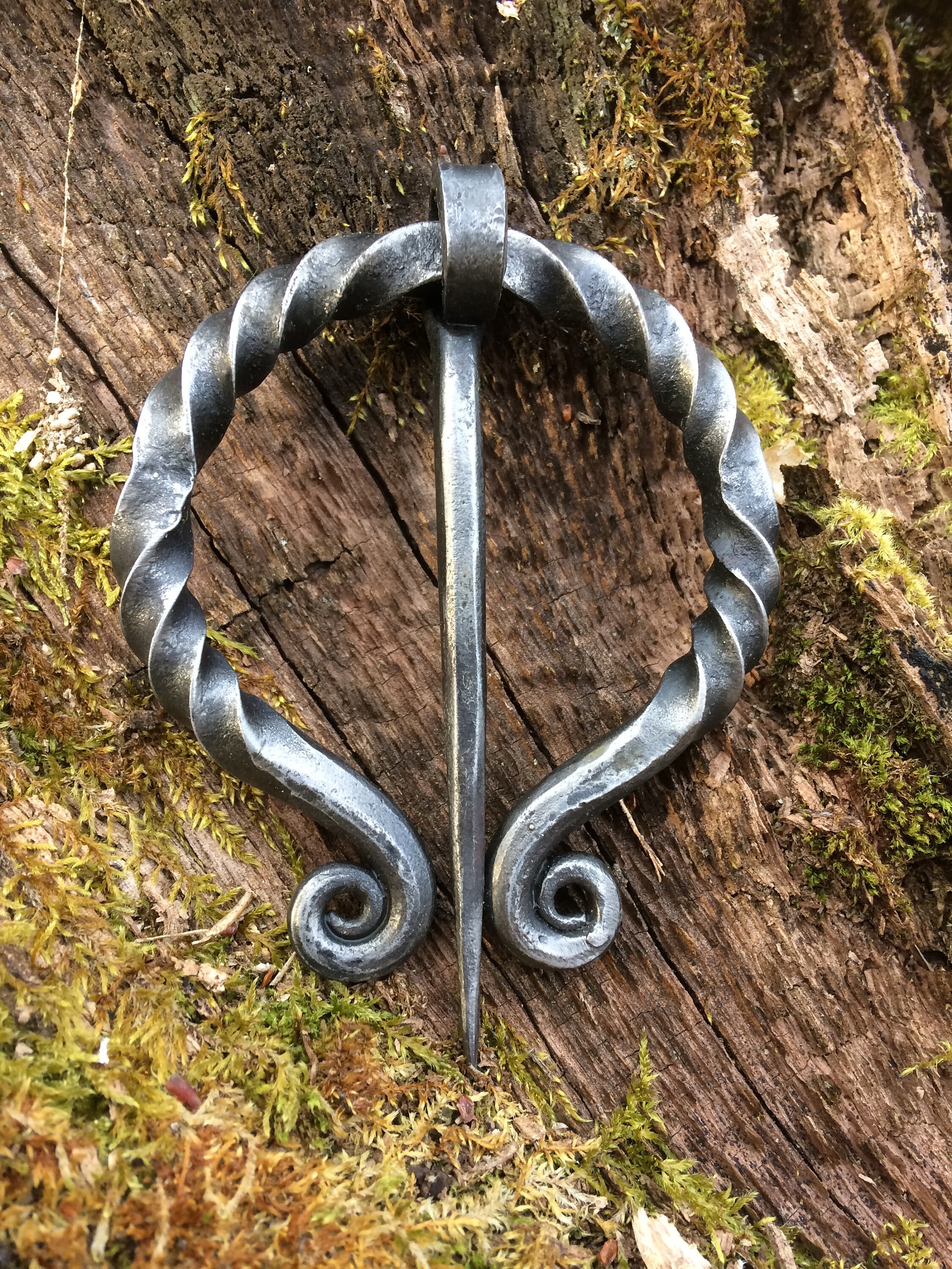 Handmade Blacksmith Forged Steel Iron Brooch Fibula | Etsy