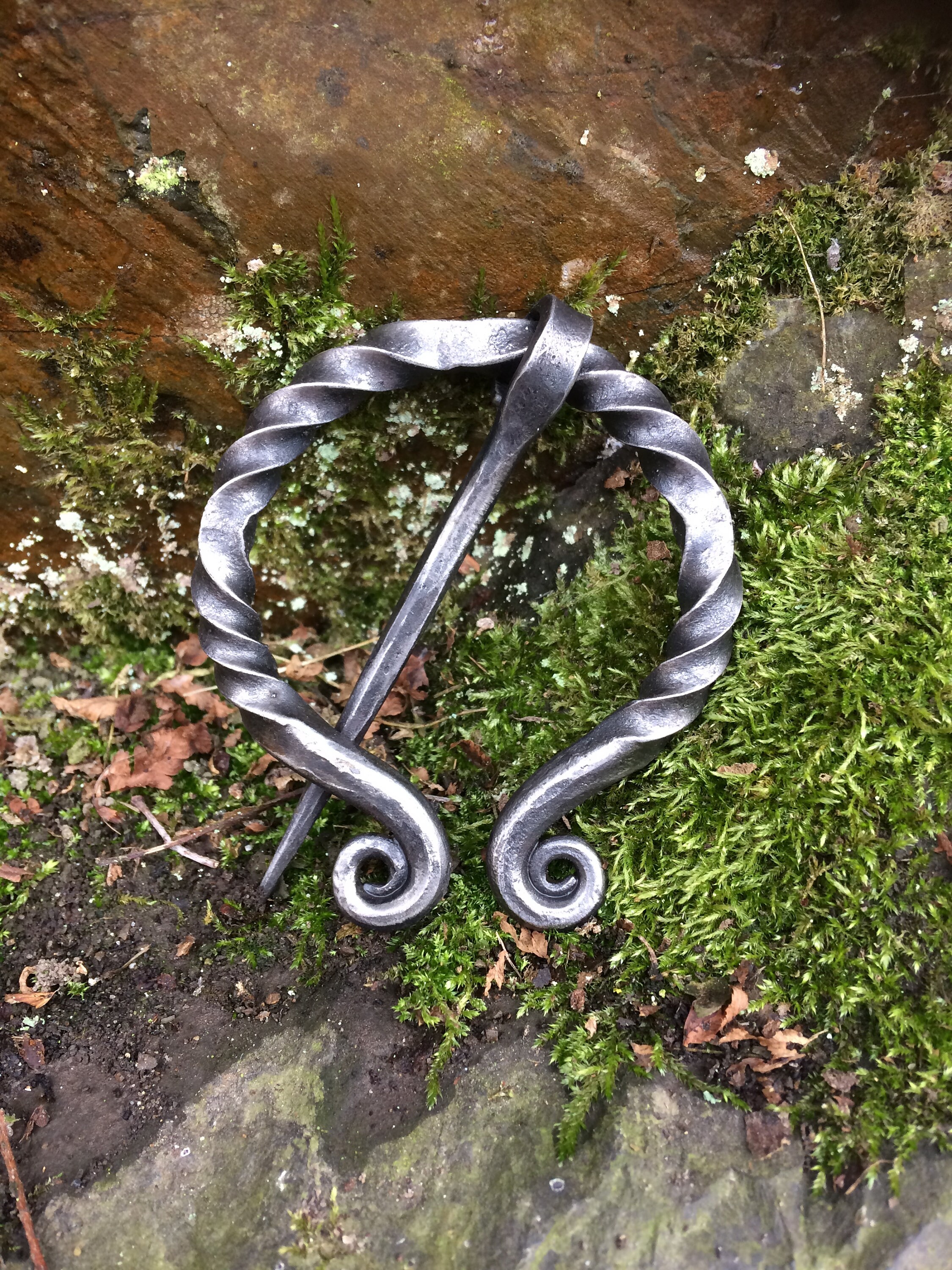 Handmade Blacksmith Forged Steel Iron Brooch Fibula | Etsy