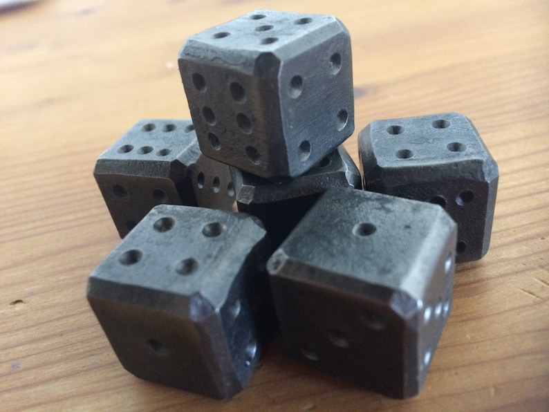 Cube Small Dice Handmade Forged Blacksmith Iron Steel | Etsy