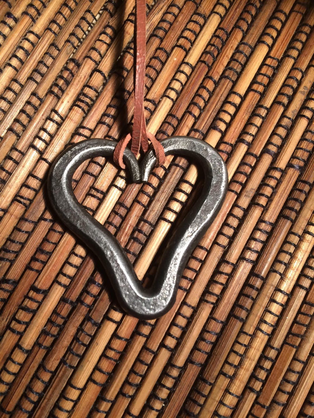 Heart Pendant, Handmade, Forged, Blacksmith, Jewellery, Iron, Steel ...