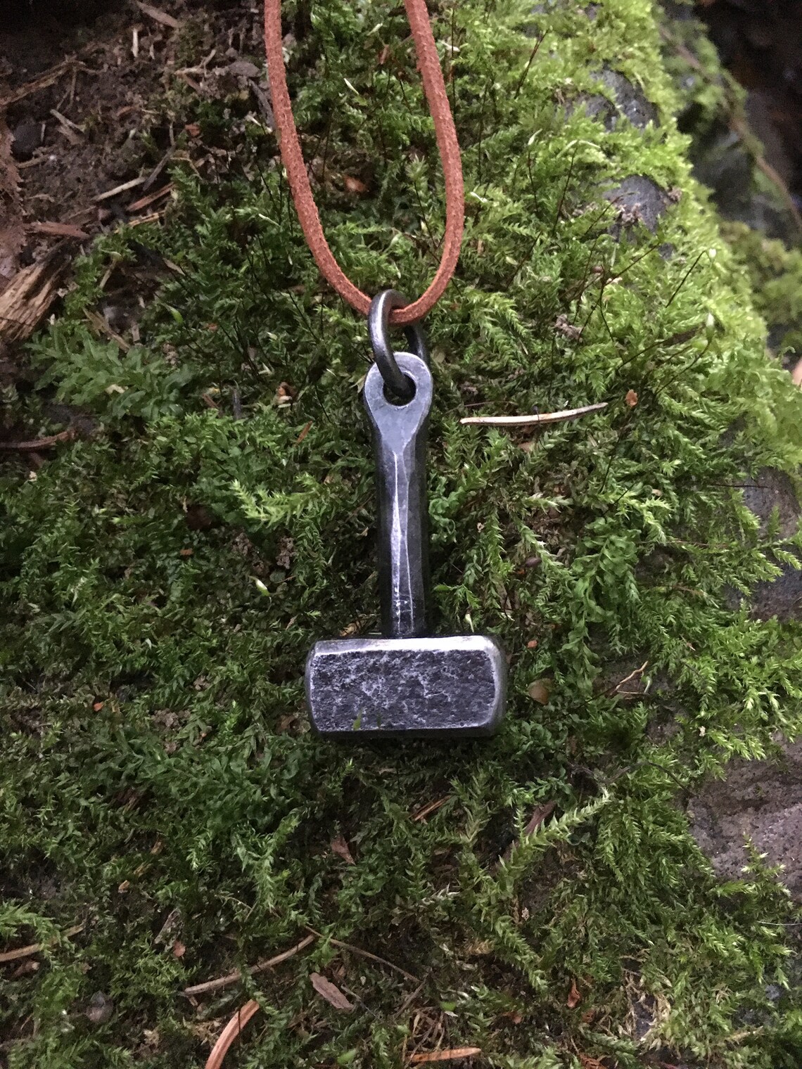 Forge steel Hammer Blacksmith Iron pendant Handmade amulet | Etsy