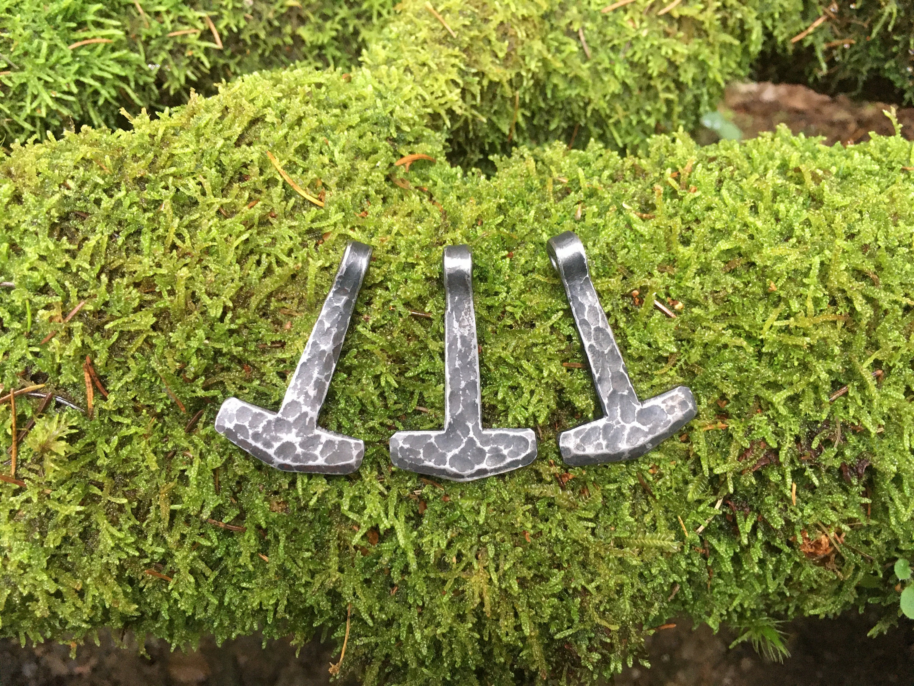 Thor Hammer Handmade Forged Pendant Mjolnir Norse Mythology | Etsy