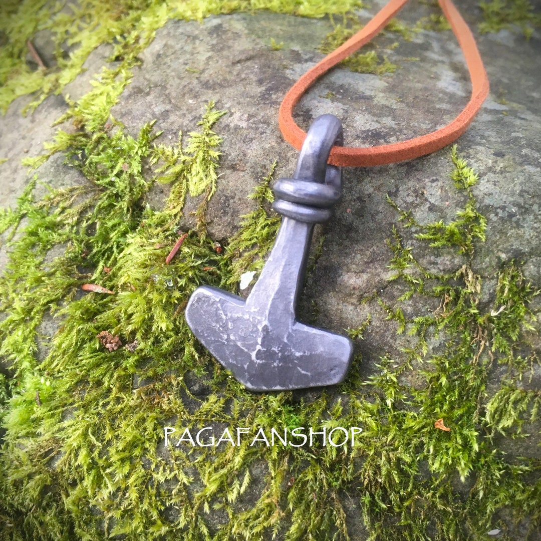 Handmade Forge Thor Hammer Pendant Blacksmith Iron Steel - Etsy