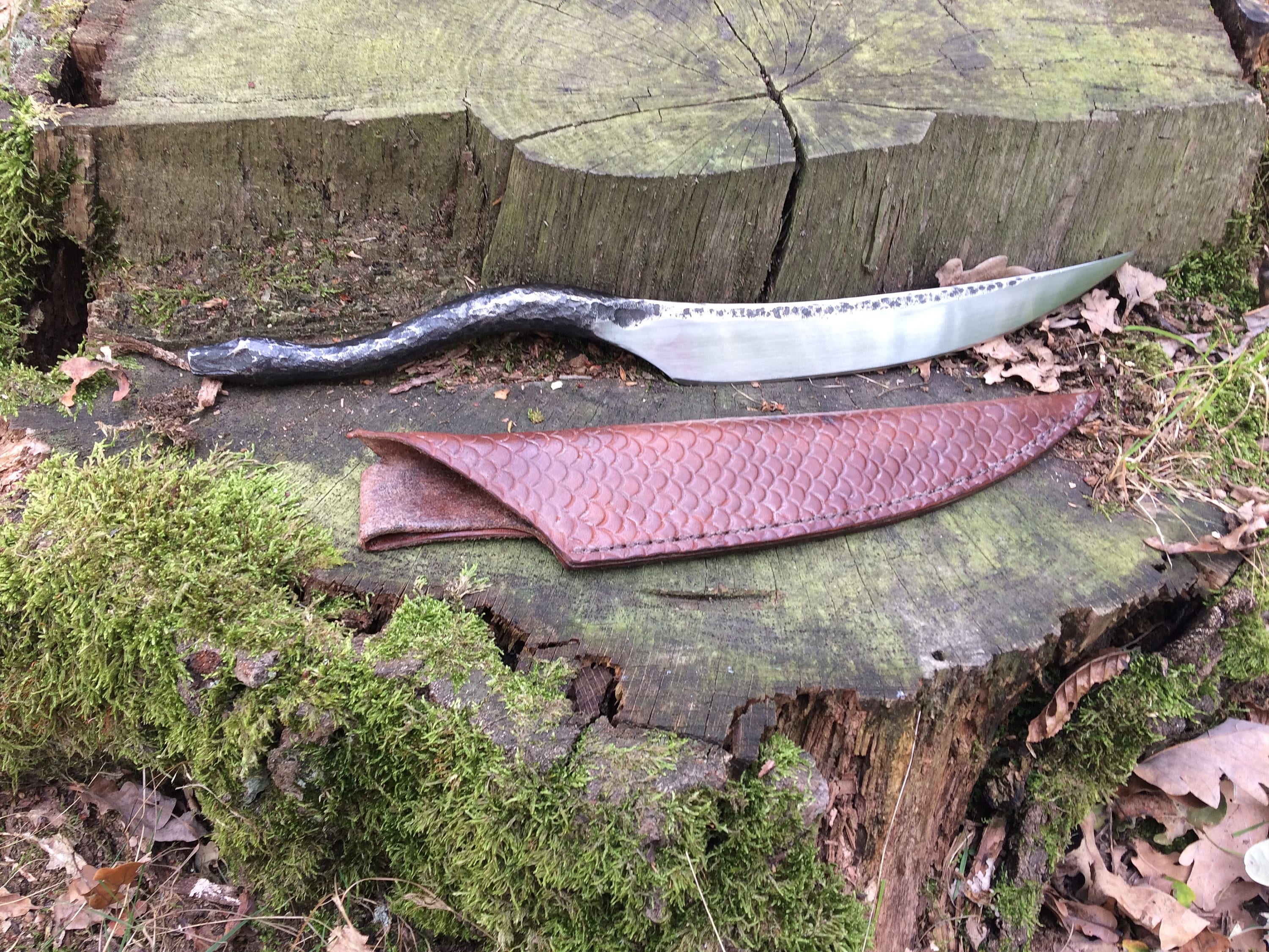 Snake Knife Ancient Symbol Sculpture High Carbon Steel | Etsy