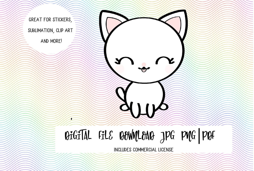 PRINT & CUT Stickers, PNG, Sublimation, Clip Art, Cute Animals for ...