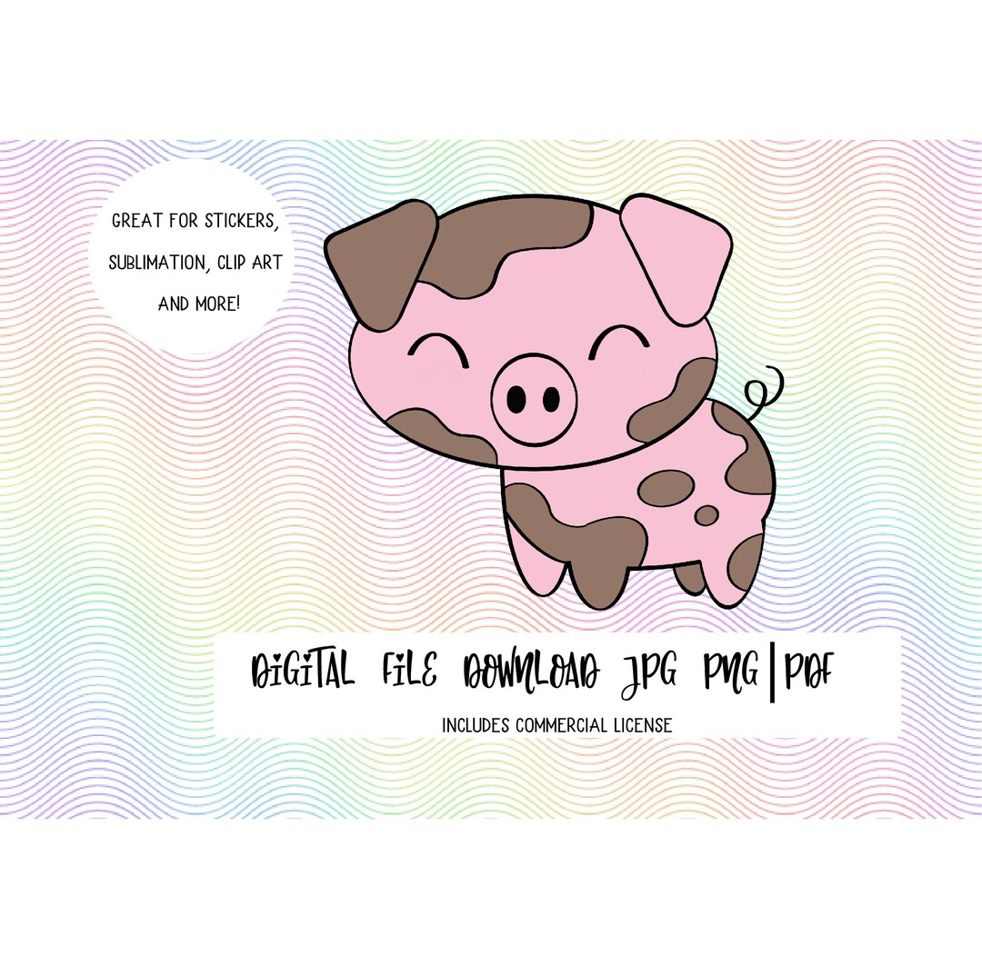 PRINT & CUT Stickers, PNG, Sublimation, Clip Art, Cute Animals for ...