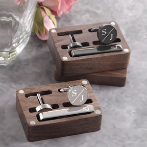Engraved Cufflinks, Personalized Cufflinks Set, Personalized Tie Clip ...