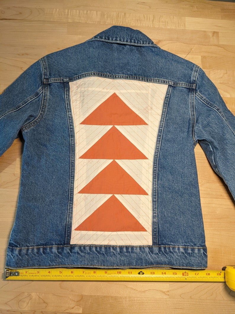 Adult Upcycled Jean Jacket With Quilted Panels / Momma & Me Matching ...
