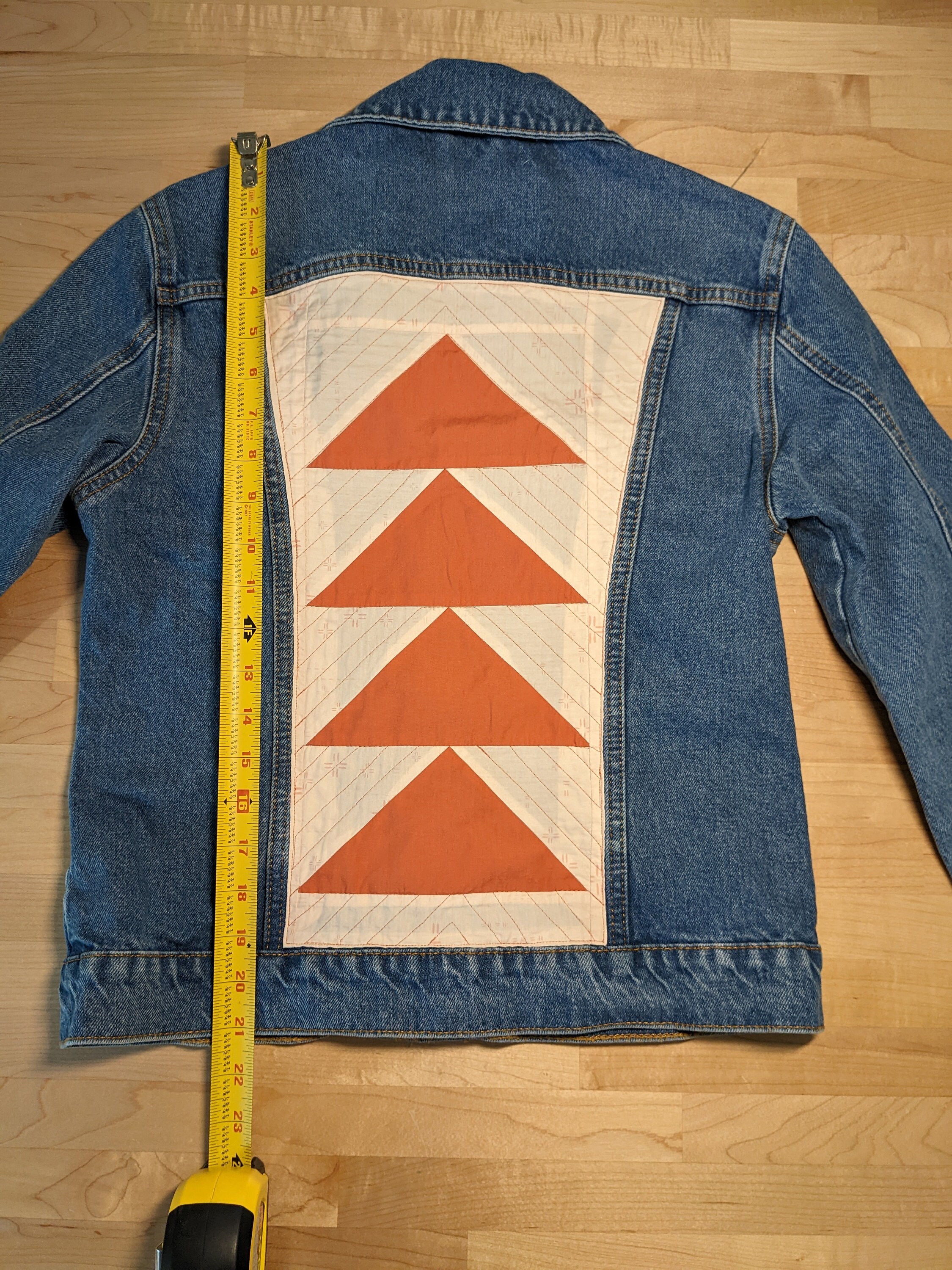 Adult Upcycled Jean Jacket With Quilted Panels / Momma & Me Matching ...