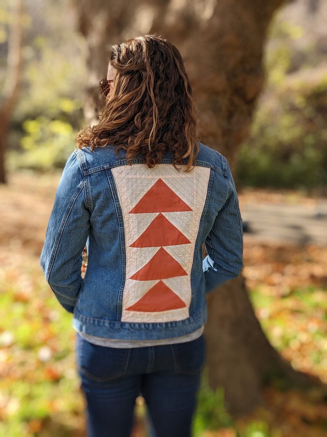 Adult Upcycled Jean Jacket With Quilted Panels / Momma & Me Matching ...