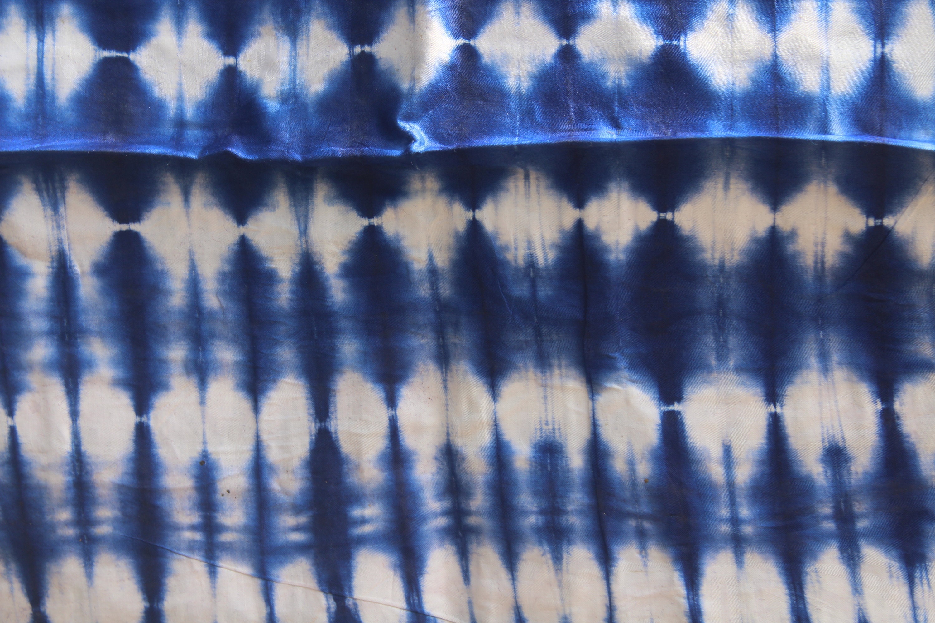 Blue Adire Fabric Tie and dye sewing fabric Dyed cotton | Etsy