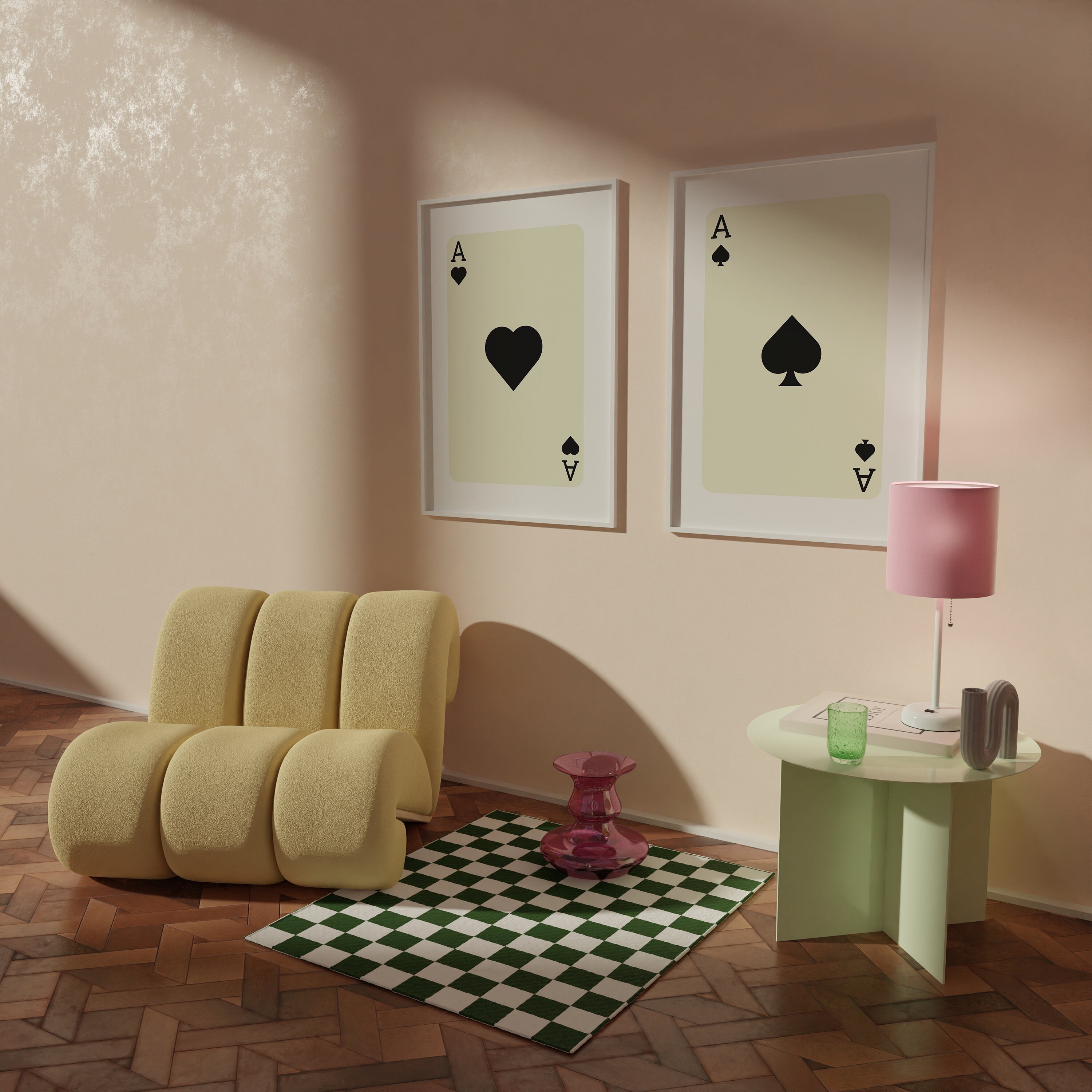 Set of 4 Black Ace Playing Card Posters - Classic Elegance for Your ...