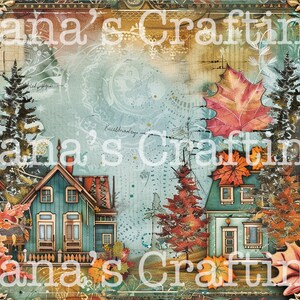 25 Printable FALL Themed PAGES / Printable Junk Journal / Vintage ...