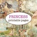 25 Printable PRINCESS Themed PAGES / Romantic Junk Journal ...
