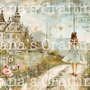 25 Printable PRINCESS Themed PAGES / Romantic Junk Journal ...
