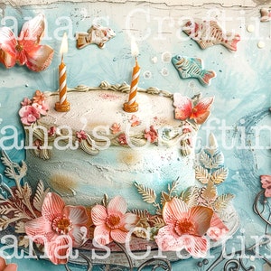 25 Printable BIRTHDAY CAT PAGES / Junk Journal / Animals Scrapbooking ...