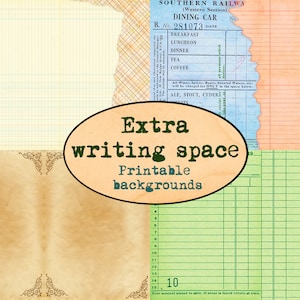 Interesting Writing Space (20 Pages) / Bright Printable Backgrounds ...