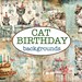 25 Printable BIRTHDAY CAT PAGES / Junk Journal / Animals Scrapbooking ...