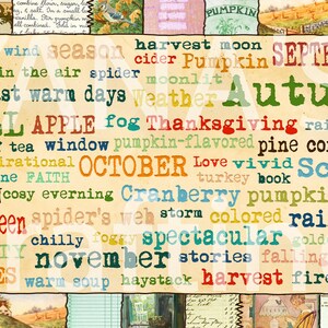 OCTOBER Journal KIT 12 Sheets / Printable Junk Journal / Fall / Autumn ...
