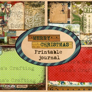 Christmas Journal Kit / Printable Journaling Pages / Christmas Ephemera ...