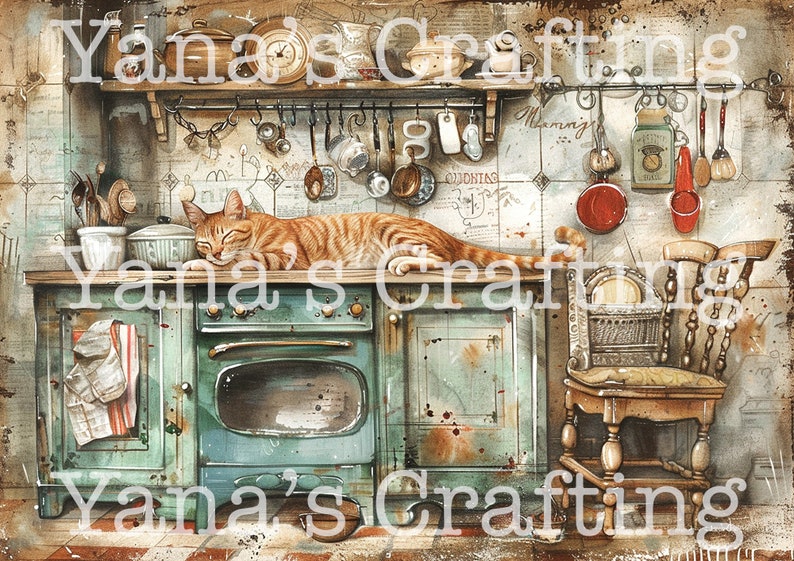25 Printable KITCHEN PAGES / Cooking Junk Journal / Scrapbooking Paper ...