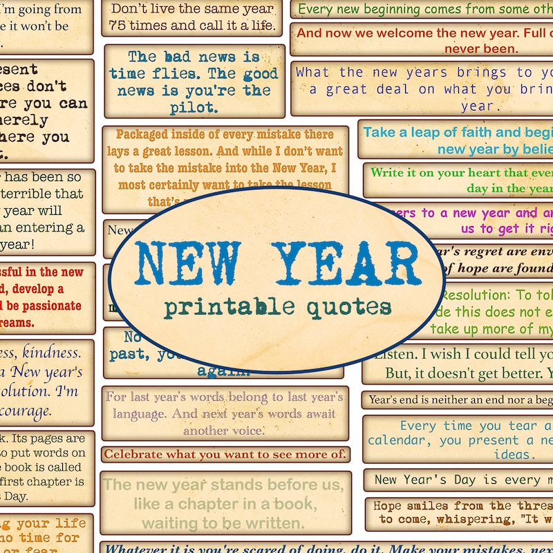 Vintage New Year Quotes - Etsy