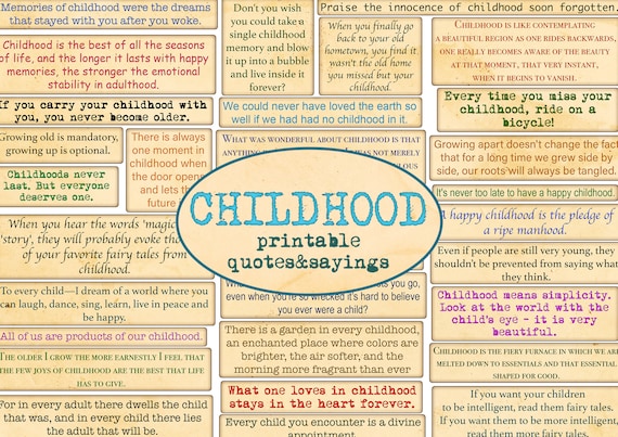 Childhood Memories Quotes Sayings
