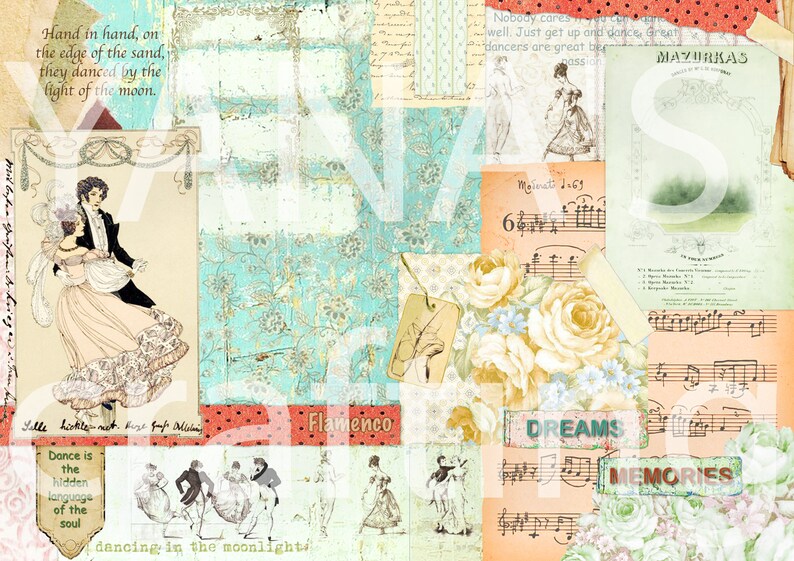 ARTIST TEARS Journaling Kit 15 Pages / Printable Junk | Etsy