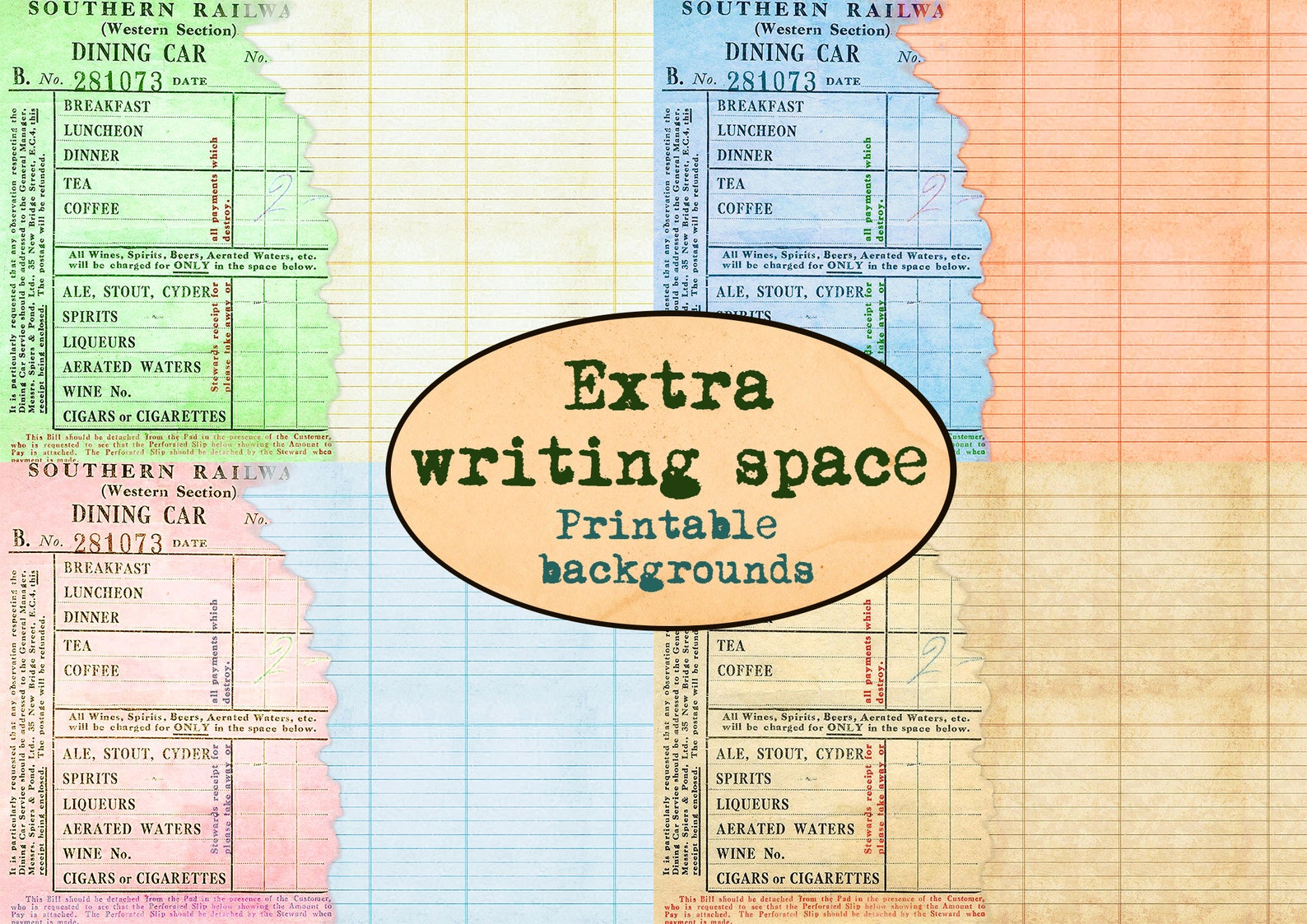 Interesting Writing Space 20 Pages / Bright Printable - Etsy