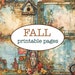 25 Printable FALL Themed PAGES / Printable Junk Journal / Vintage ...