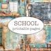 25 Printable SCHOOL Themed PAGES / Printable Junk Journal / Vintage ...