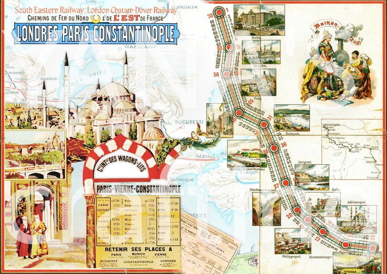 ORIENT EXPRESS Printable Junk Journal (15 Pages)/ Collaged Scrapbooking ...