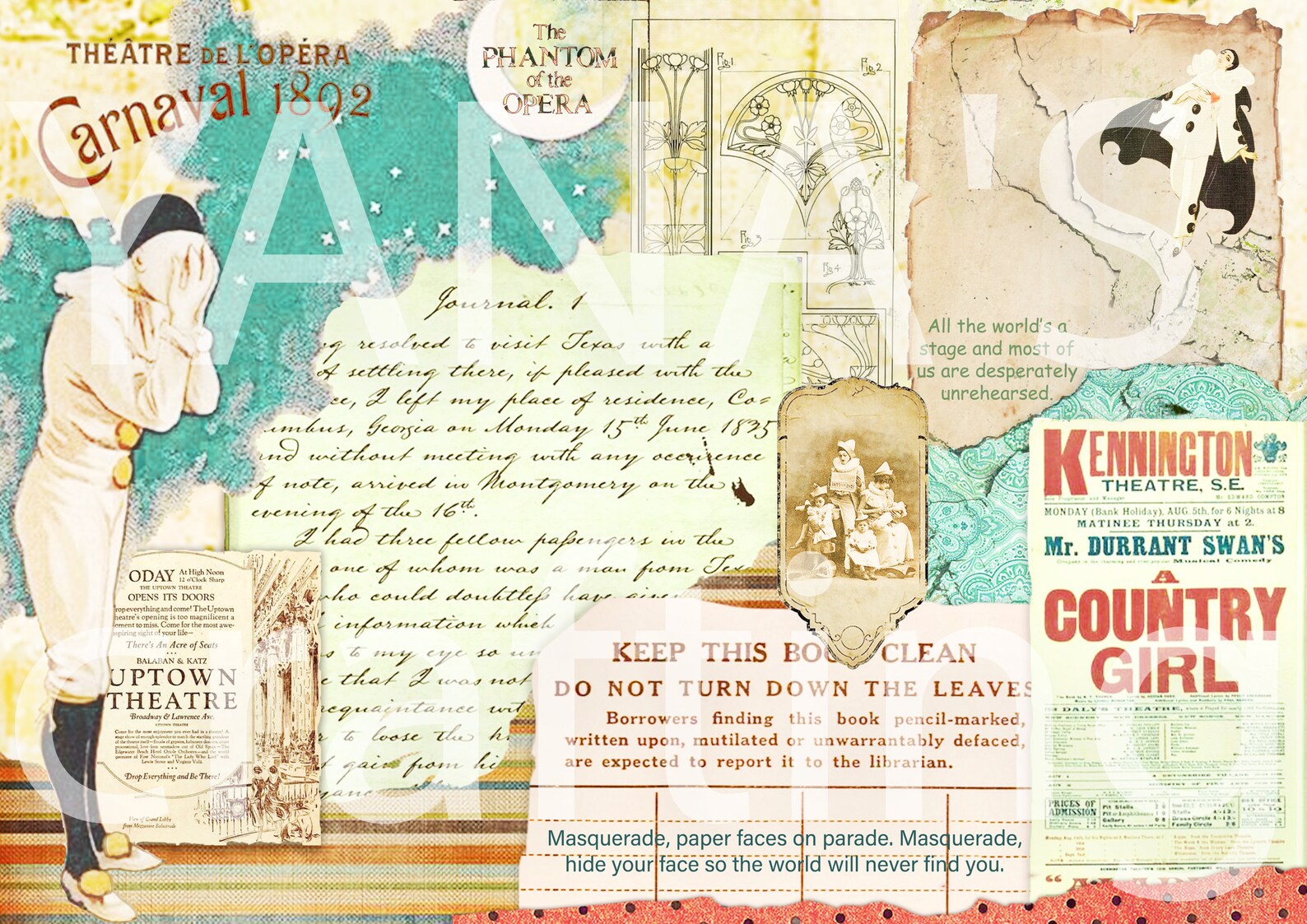 ARTIST TEARS Journaling Kit 15 Pages / Printable Junk - Etsy