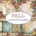 25 Printable FALL Themed PAGES / Printable Junk Journal / Vintage ...