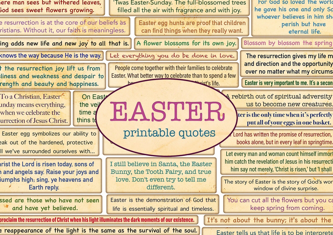Easter Printable Quotes / Ephemera / Embellishment / Handmade ...