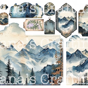 100 NATURE Themed Pages - Cut Out Embellishments / Printable Garden ...