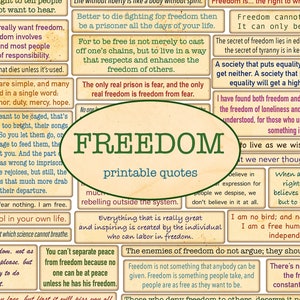 FREEDOM Printable Quotes / Cut Out Ephemera / Sentiments Printable ...