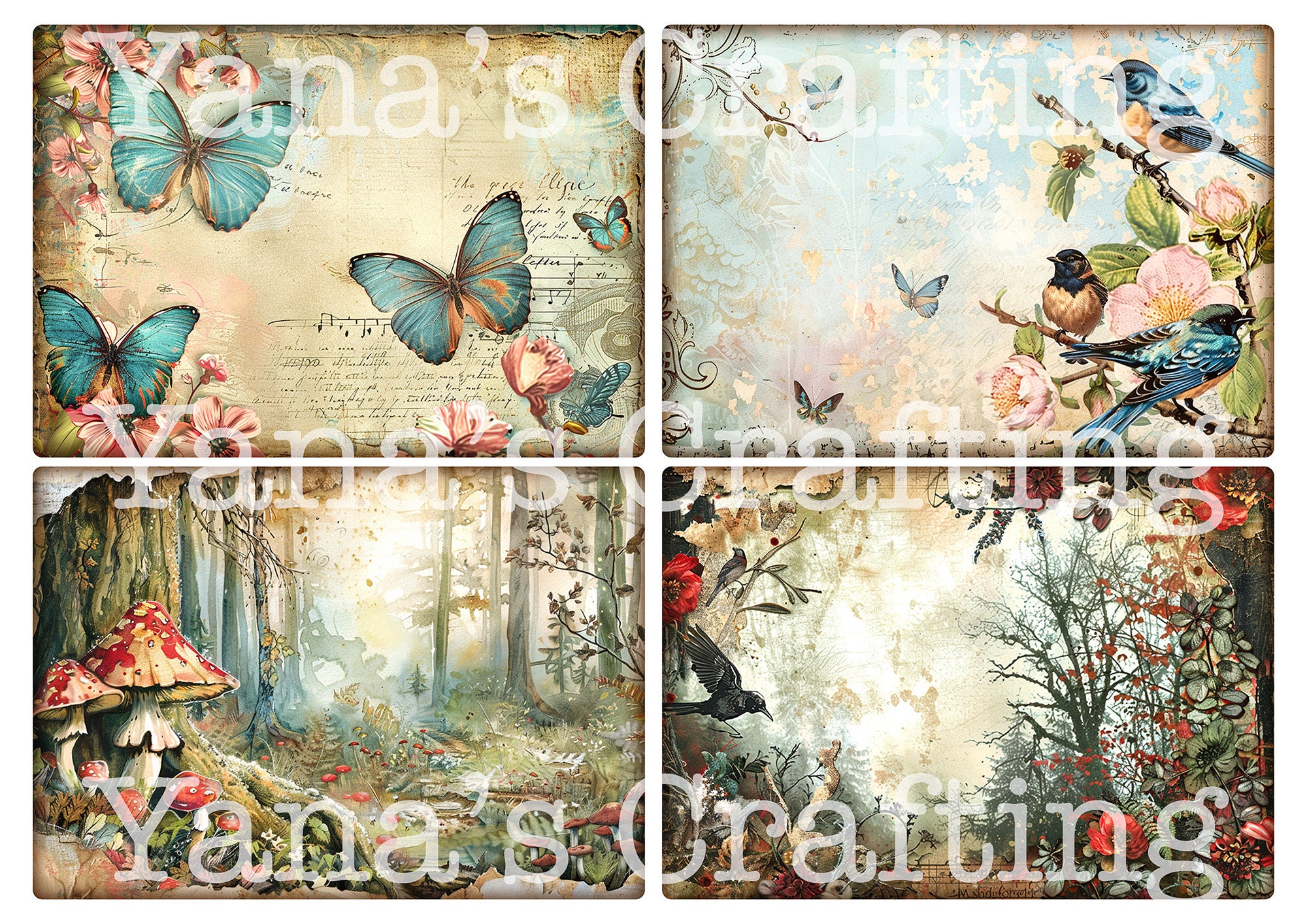 100 NATURE Themed Pages - Cut Out Embellishments / Printable Garden ...