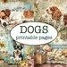 25 Printable DOG PAGES / Animal Junk Journal / Scrapbooking Paper ...