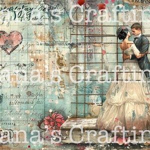 25 Printable ROMANTIC PAGES / Love Junk Journal / Scrapbooking Paper ...