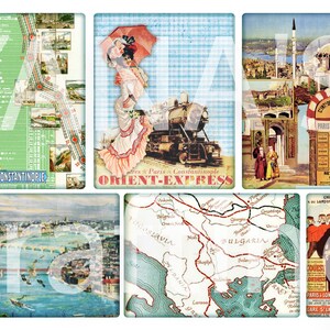 ORIENT EXPRESS Printable Junk Journal (15 Pages)/ Collaged Scrapbooking ...