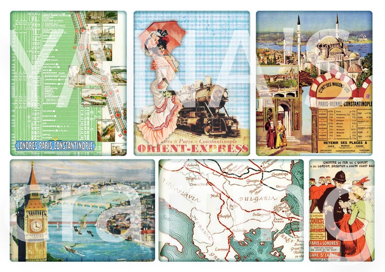 ORIENT EXPRESS Printable Junk Journal (15 Pages)/ Collaged Scrapbooking ...