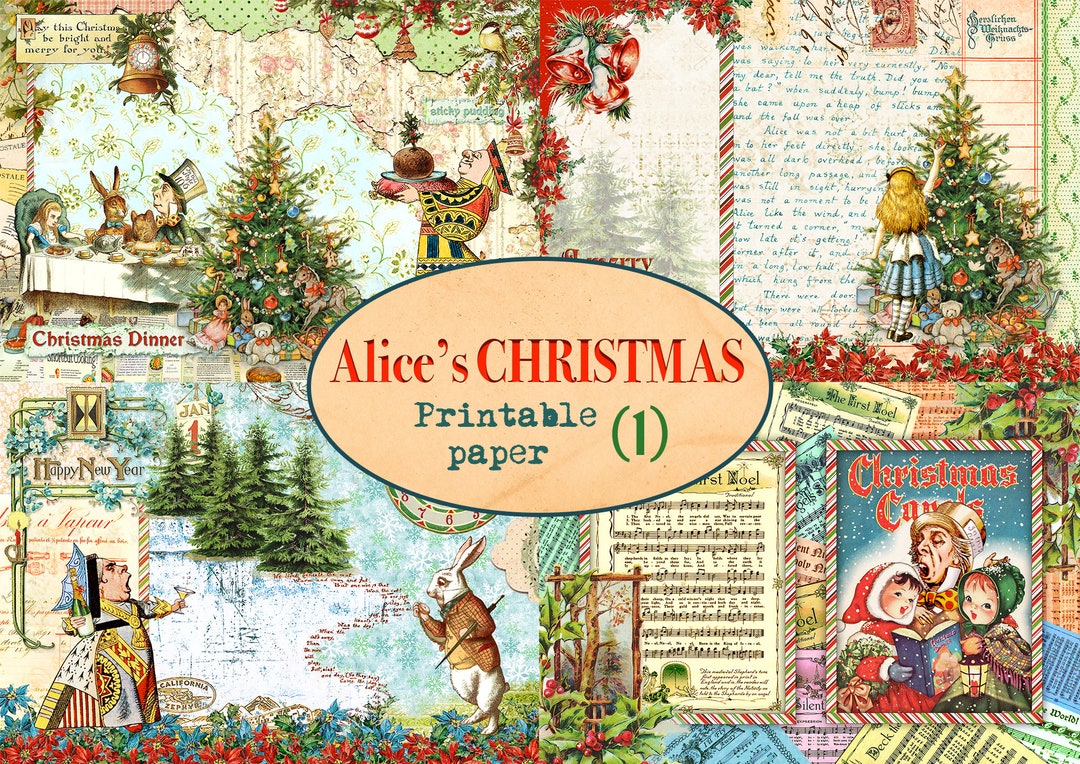 Alice's CHRISTMAS in Wonderland / printable journaling pages ...