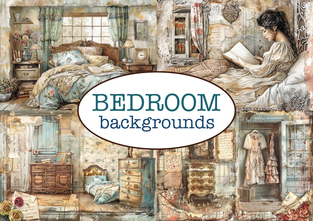 25 Printable BEDROOM Themed PAGES / Printable Junk Journal / Vintage ...