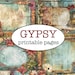 25 Printable GYPSY PAGES / Romany Themed Junk Journal / Bohemian ...