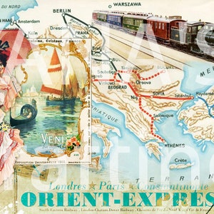 ORIENT EXPRESS Printable Junk Journal (15 Pages)/ Collaged Scrapbooking ...